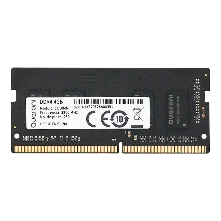 Compra Memoria RAM Quaroni DDR4 3200MHz 4GB SO-DIMM R44S32 | Cyberpuerta.mx