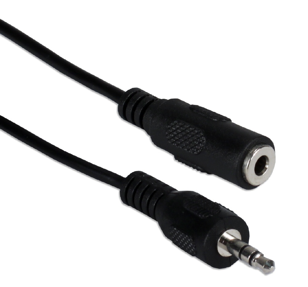 Compra QVS Cable 3.5mm Macho - 3.5mm Hembra 10.7m Negro CC400-35 ...