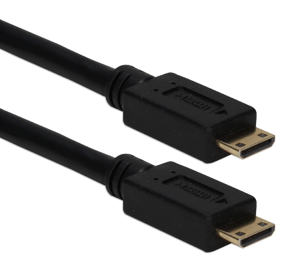 QVS Cable mini HDMI Macho - HDMI Macho, 3 Metros, Negro | Cyberpuerta.mx