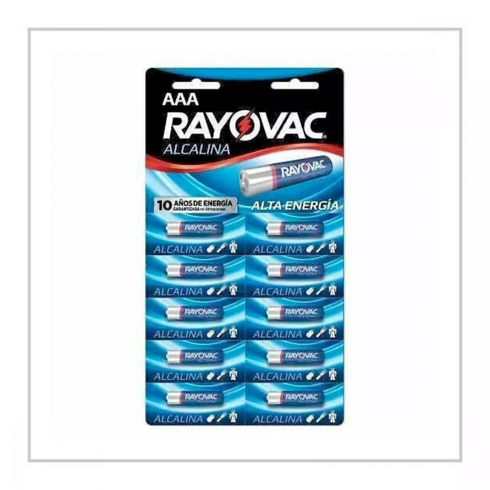 Compra Rayovac Pila Alcalina AAA, 10 Piezas 824-10MBLA | Cyberpuerta.mx