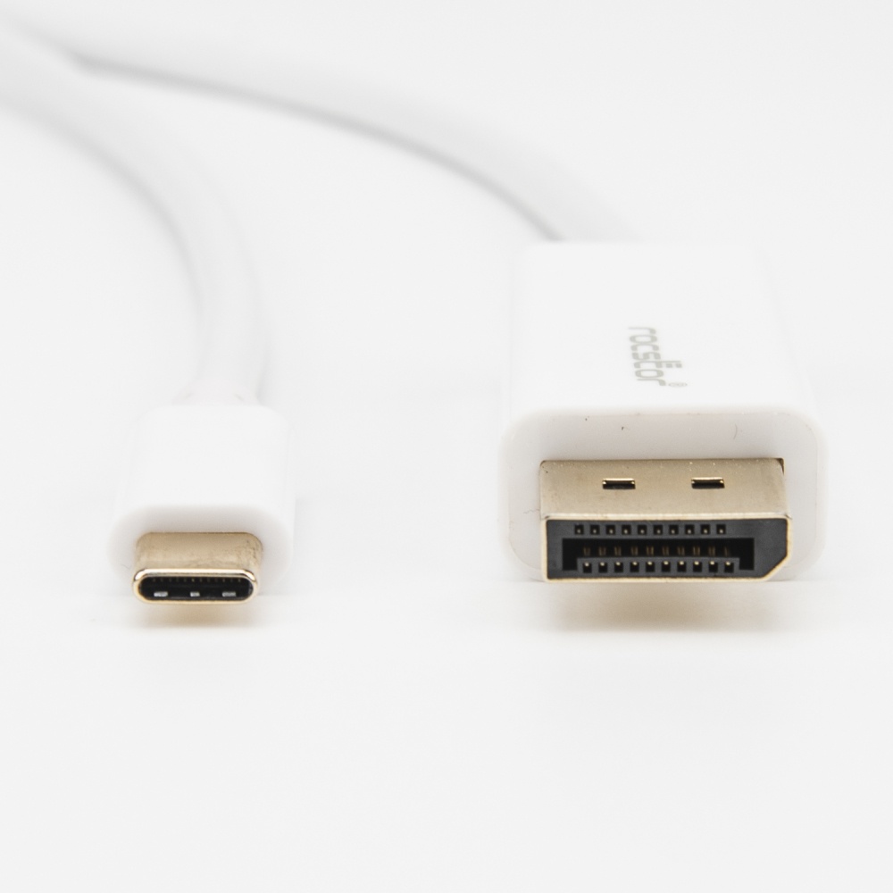 Rocstor Cable DisplayPort Macho - USB C Macho, 2 Metros, Blanco ...