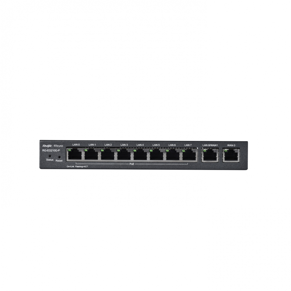 Router Ruijie Ethernet RG-EG210G-P, Alámbrico, 600Mbit/s, 9x RJ-45 ...