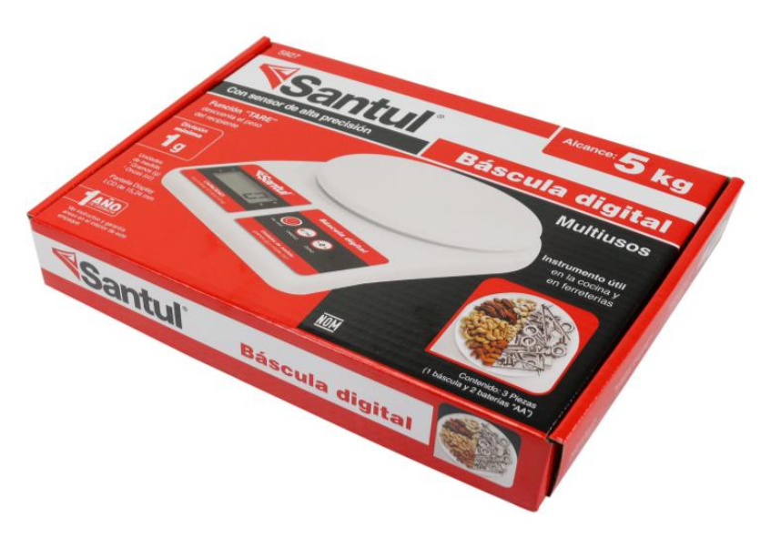 Santul Báscula Gramera Digital 5927, hasta 5Kg, Blanco | Cyberpuerta.mx