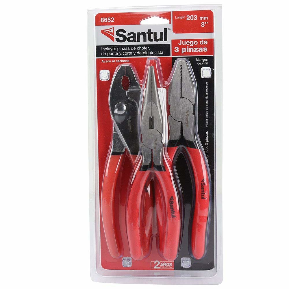 Compra Santul Juego de Pinzas Clasicas 8", Rojo 8652 | Cyberpuerta.mx