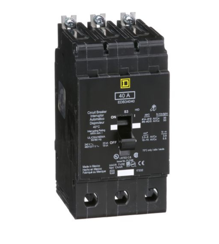 Compra Schneider Electric Interruptor 3 Polos 277 - 480V, 40A, EDB34040 ...