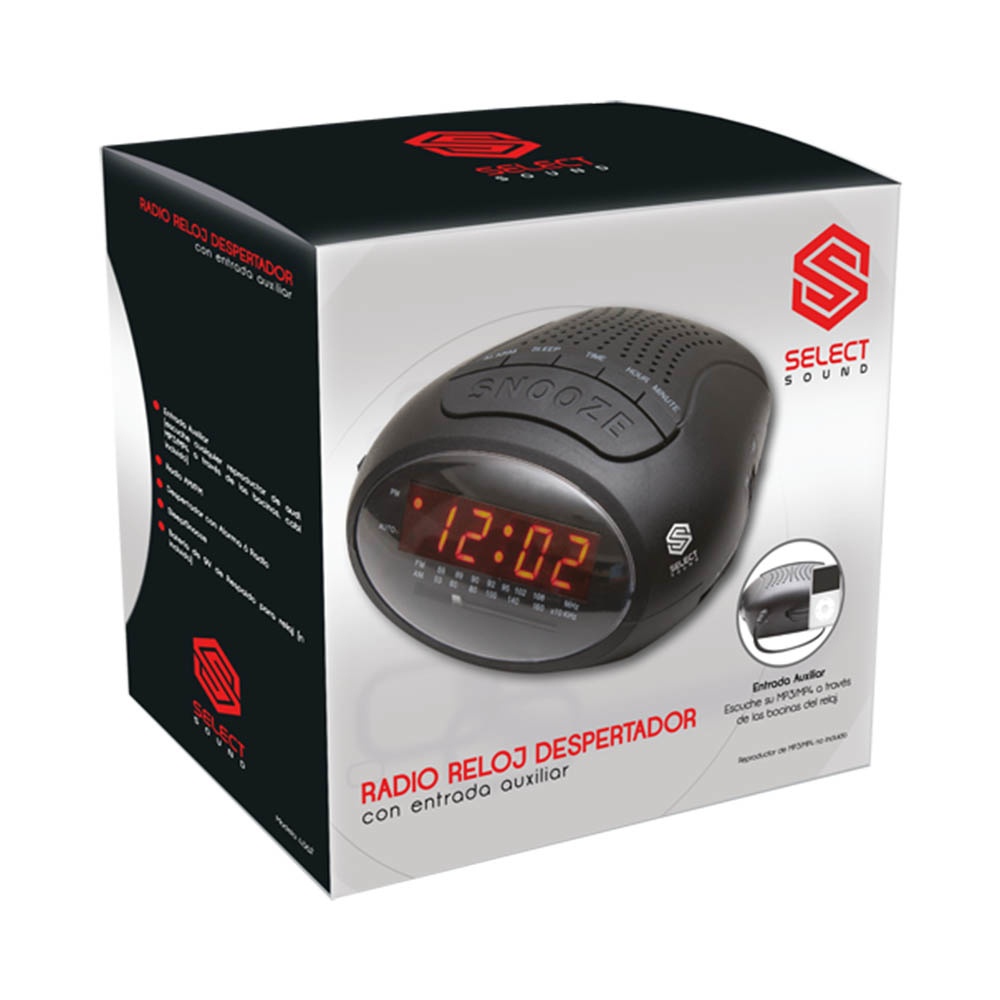 Select Sound Radio Despertador 4382 AM/FM, Negro | Cyberpuerta.mx