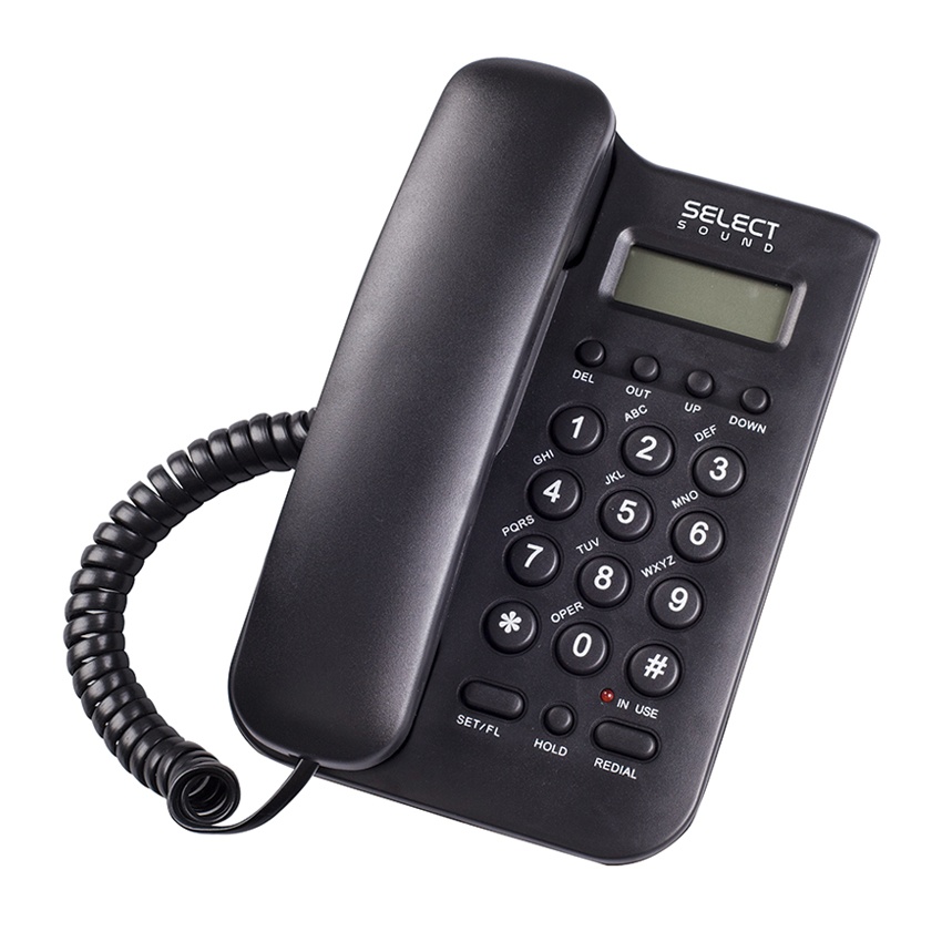 Select Sound Teléfono Alámbrico con Pantalla LCD 8836SS, Negro, 8836 ...