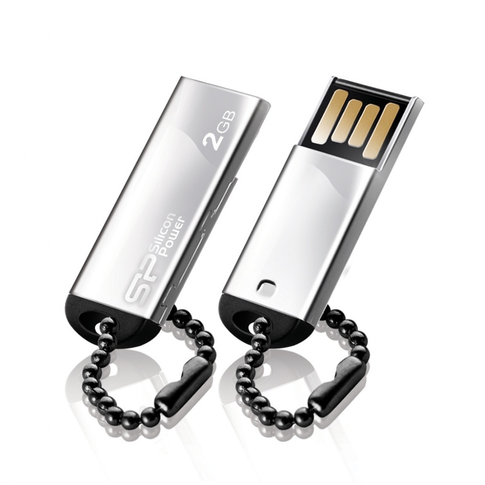 Memoria USB Silicon Power Touch 830, 2GB, USB 2.0, Plata | Cyberpuerta.mx