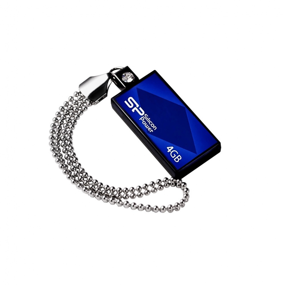 Compra Memoria USB Silicon Power Touch 810, 4GB, Azul SP004GBUF2810V1B | Cyberpuerta.mx