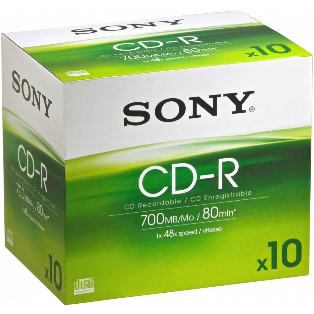 Compra Sony Discos Virgenes para CD, CD-R, 52x, 10 Discos 10CDQ80 ...