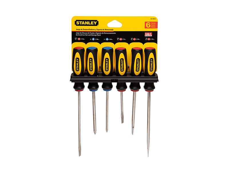 Stanley Kit de 6 Destornilladores 60-060S, Negro/Amarillo | Cyberpuerta.mx