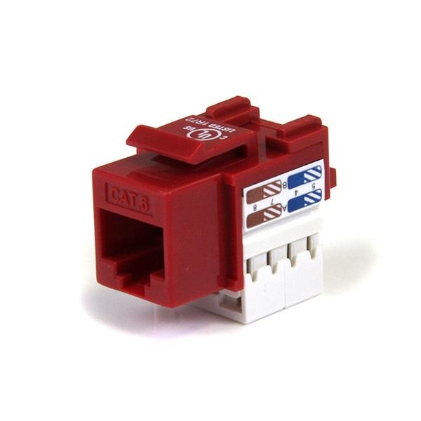 StarTech.com Jack de Red Cat6 Tipo Keystone, RJ-45, Rojo | Cyberpuerta.mx
