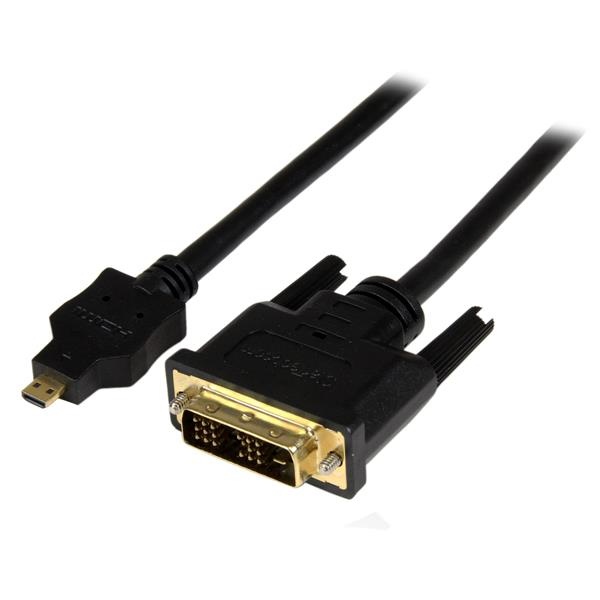 Compra StarTech.com Cable Micro-HDMI - DVI-D 1m Negro HDDDVIMM1M | Cyberpuerta.mx