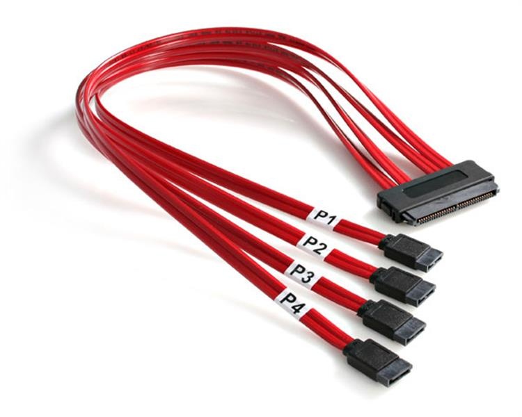 Compra StarTech Cable SAS Serial Attached SCSI SFF 8484 50cm Rojo ...