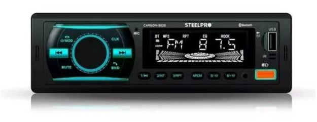 Compra Steel Pro Autoestéreo CARBON-903B, 75W, USB/Bluetooth, CARBON ...