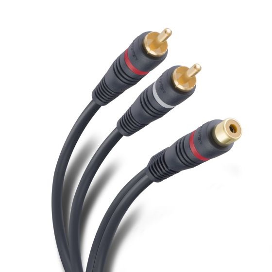 Compra Steren Cable 2x RCA Macho - RCA Hembra, 15cm, Negro/Dorado, 254 ...