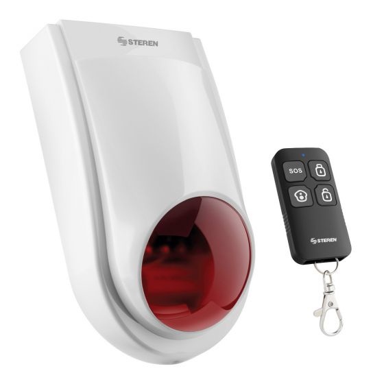 Steren Sirena, Inalámbrico, 130dB, Blanco ALA-2000 | Abasteo.mx