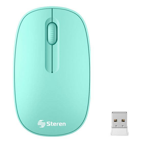 Compra Mouse Steren Óptico Inalámbrico, 1200DPI, Turquesa, COM-5714VE ...