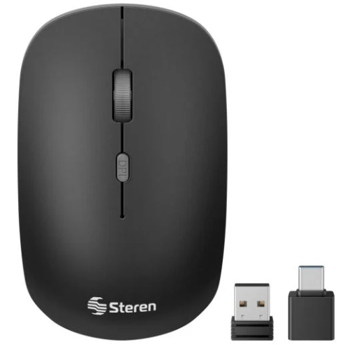 Compra Mouse Steren Inalámbrico Óptico 1600DPI COM-5735 | Cyberpuerta.mx