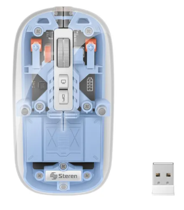 Compra Steren Mouse Ergonómico 2400 DPI Bluetooth Azul | Cyberpuerta.mx