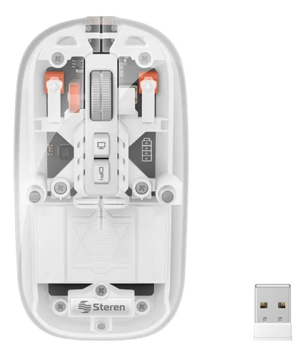 Compra Steren Mouse Inalámbrico Óptico 1600DPI Blanco | Cyberpuerta.mx