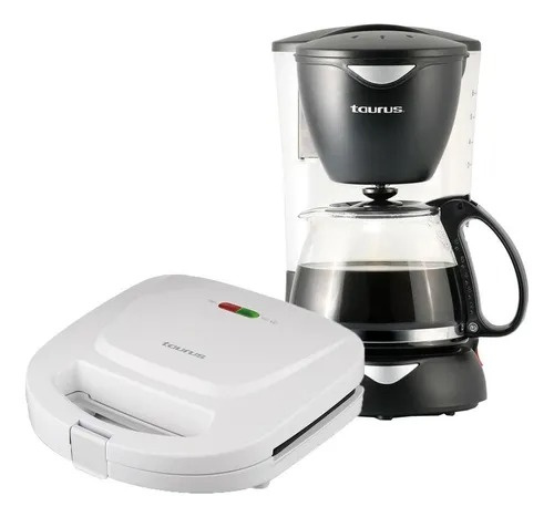 Taurus Cafetera Coffee Max 6 y Sandwichera Lanche Max ECOM81, Negro ...