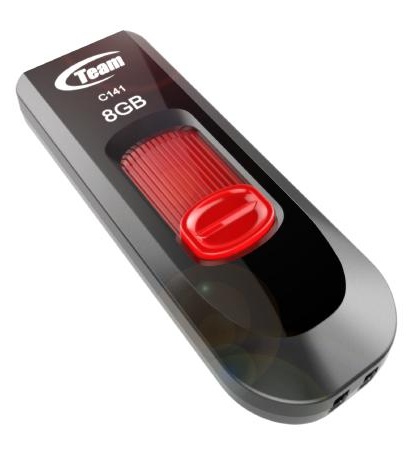 Compra Memoria USB Team Group C141, 8GB, USB 2.0, Negro/Rojo ...