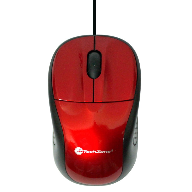 Compra Mouse TechZone Óptico TZ15M22, Alámbrico, Rojo, TZ15M22-ROJO ...