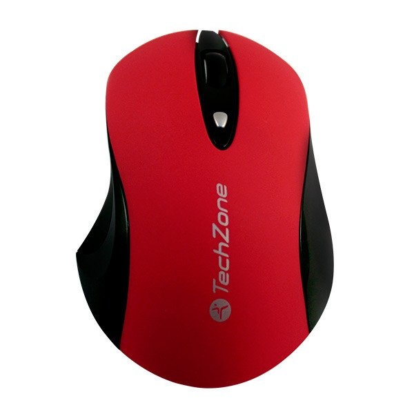 Mouse TechZone Óptico, RF Inalámbrico, 1600DPI, Rojo | Cyberpuerta.mx