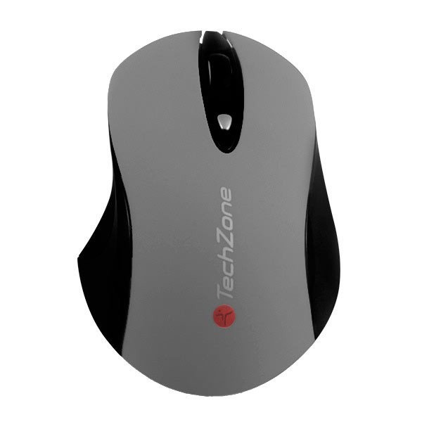 Compra Mouse TechZone Óptico, RF Inalámbrico, Negro/Gris, TZ16MOU04-INA ...