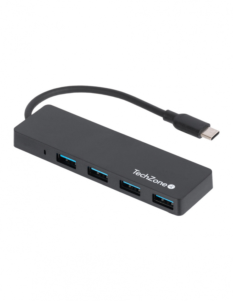 Compra Techzone Hub USB-C 3.2 Macho - 4x USB-A 3.2, 500 Mbit/s, TZACHB01 | Cyberpuerta.mx