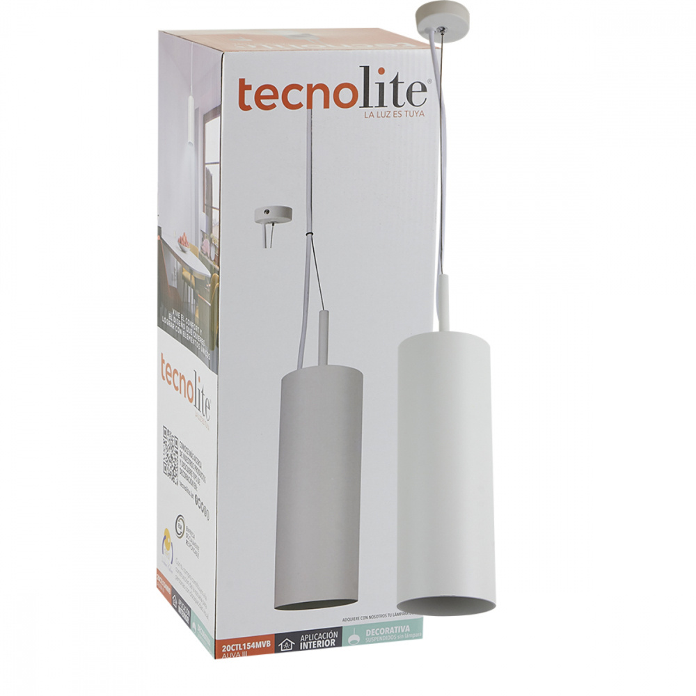 Compra Tecnolite Lámpara Colgante Auva III Int, 20CTL154MVB | Cyberpuerta.mx