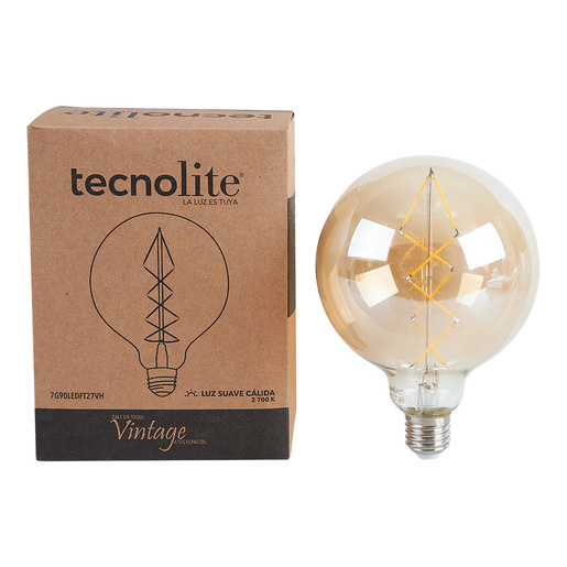 Compra Tecnolite Foco Vintage LED G90 Globo, Base E27, 7W, 7G90LEDFT27VH | Cyberpuerta.mx