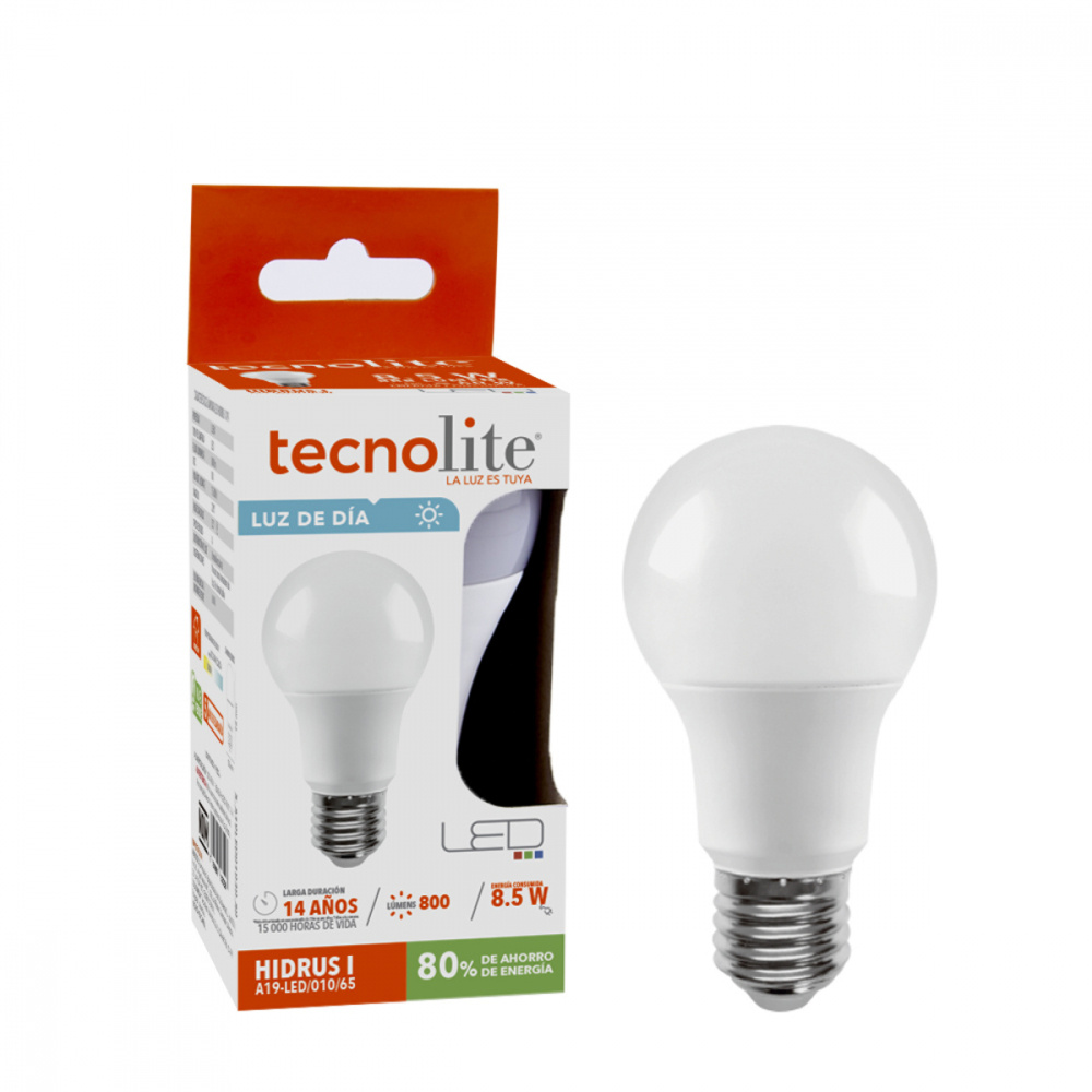 Compra Tecnolite Foco LED, Luz de Día, Base E27, 8.5W, A19-LED/010/65 | Cyberpuerta.mx