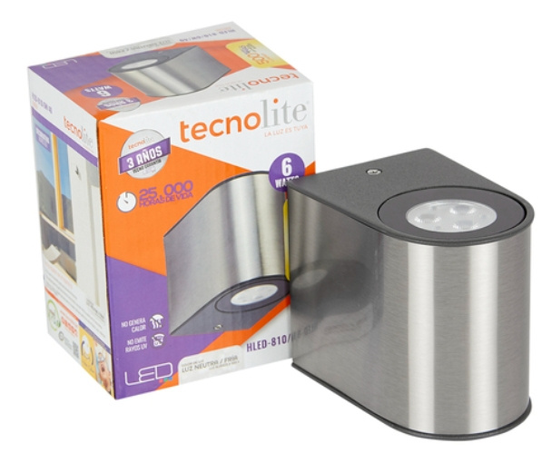 Compra Tecnolite Lámpara LED para Pared Abiyán, 6W, HLED-810/6W/40 ...