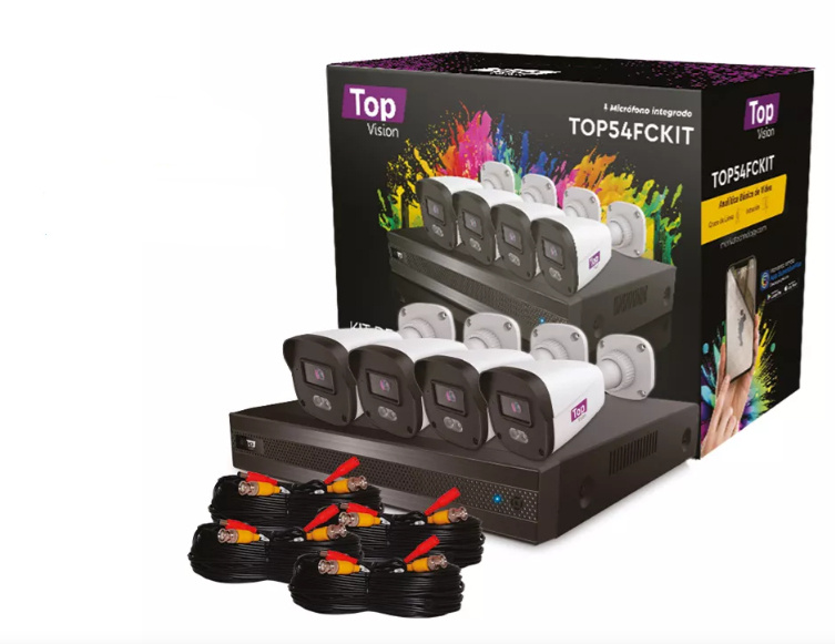 Compra Topvision Kit de Vigilancia TOP54FCKIT de 4 Cámaras Bullet ...