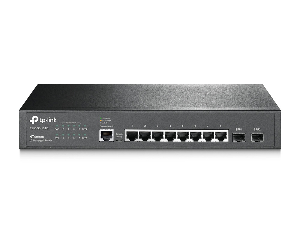 Compra Switch TP-Link Gigabit Ethernet 500G-10TS, 8 Puertos, T2500G ...