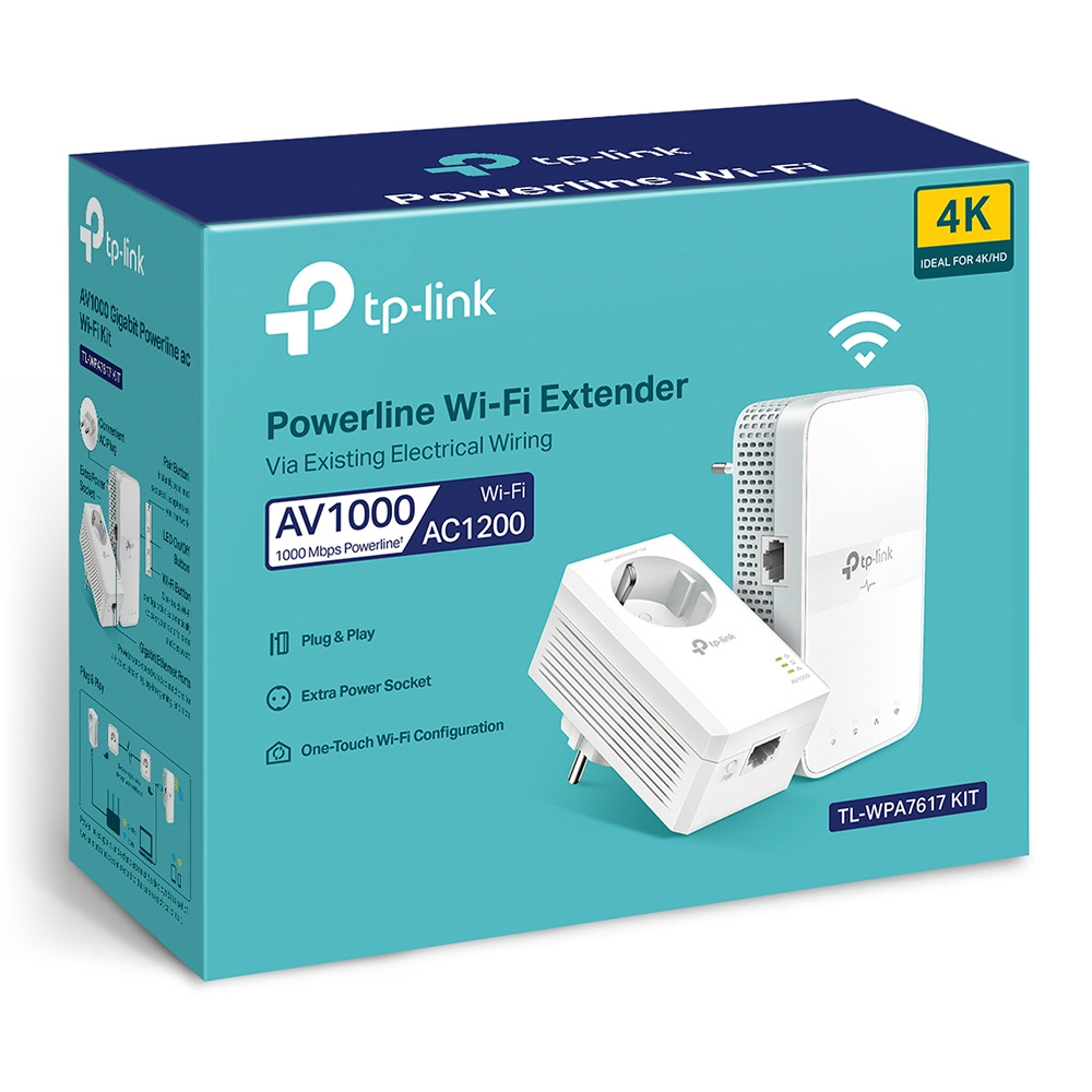 Compra TP-Link Kit Adaptadores Powerline Inalámbrico 1xRJ-45, TL ...