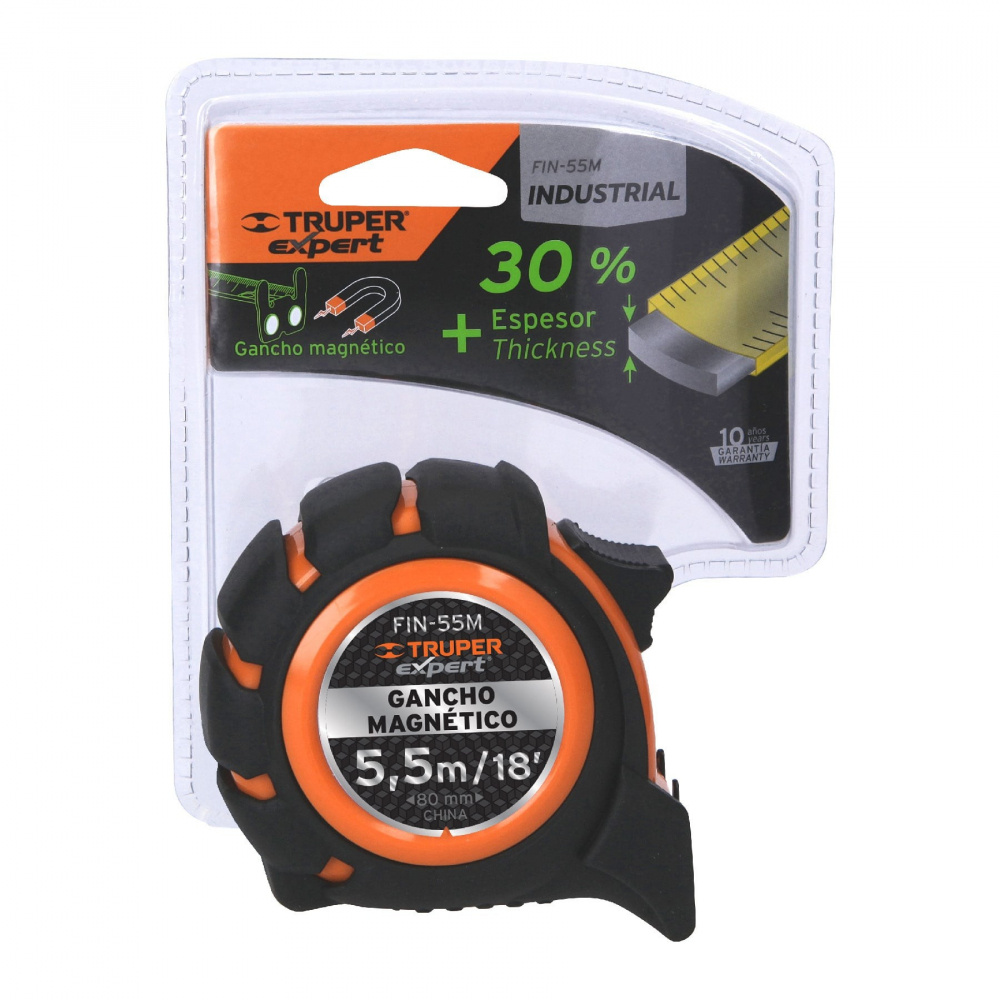 Compra Flexómetro Truper, 5.5 Metros, 25.4mm, Naranja/Negro 12695 ...