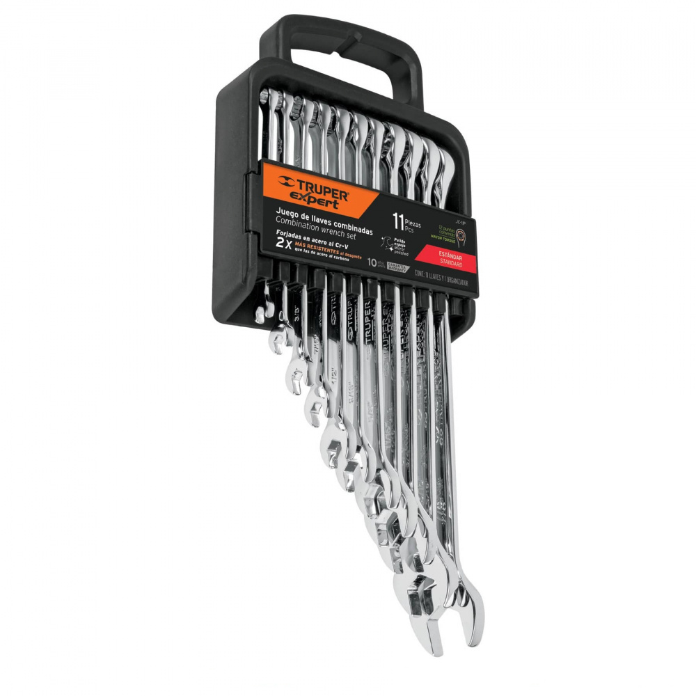 Compra Truper Juego de Llaves Combinadas JC-11M, 11 Piezas, Cromado, 15778 | Cyberpuerta.mx