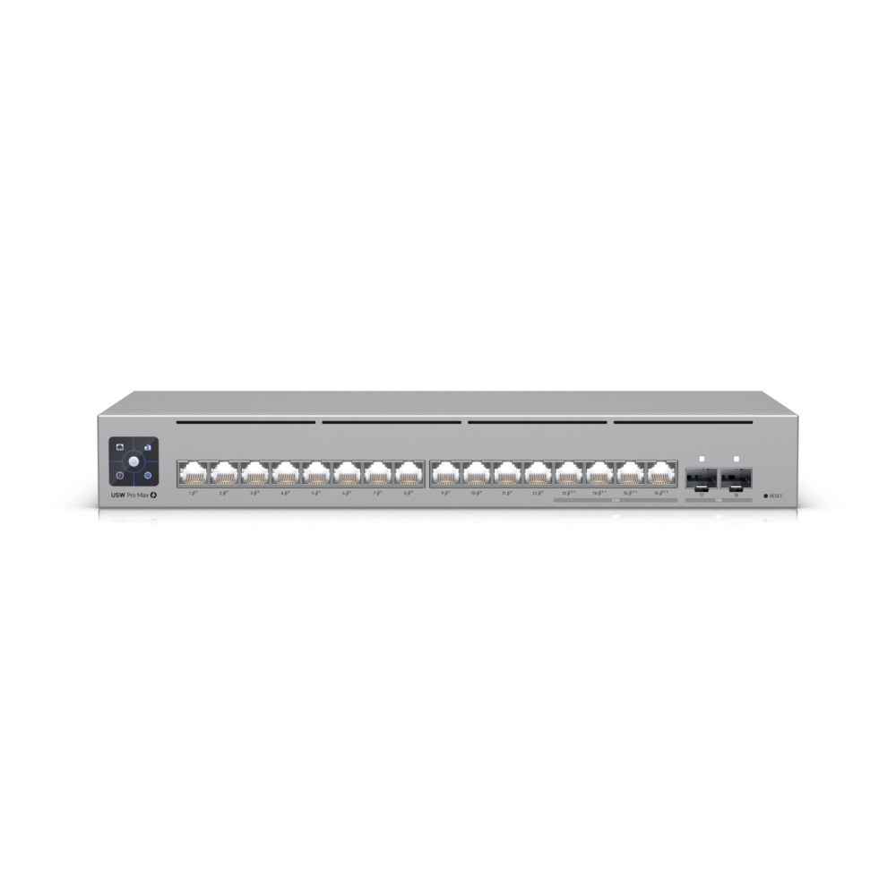 Compra Switch Ubiquiti 16P Gigabit PoE+ 180W USW-PRO-MAX-16-POE | Cyberpuerta.mx