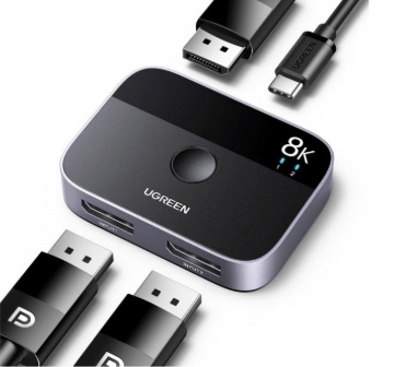 Compra Ugreen Divisor Video DP 2x 8K 7680x4320 SKU 15708 | Cyberpuerta.mx