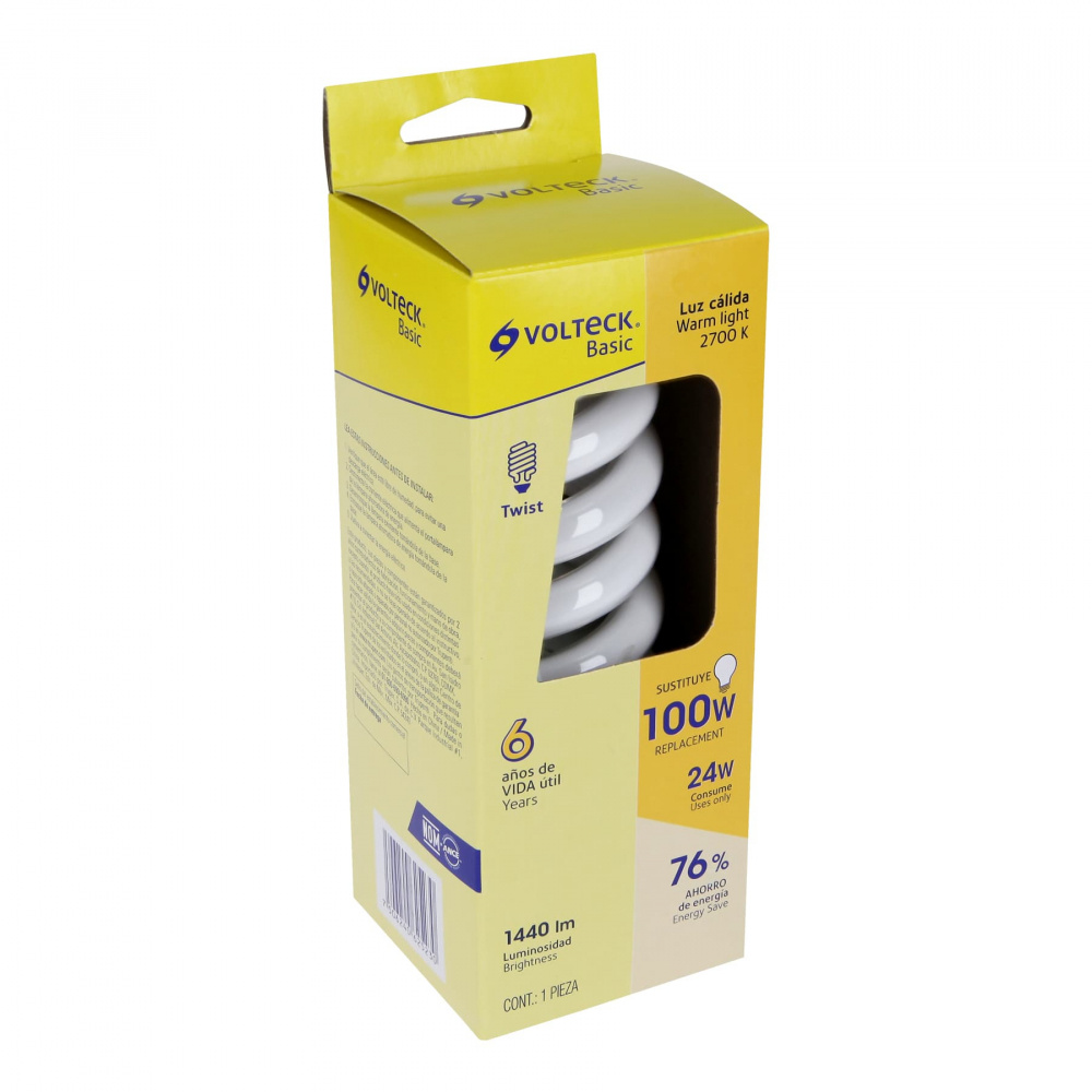 Compra Volteck Foco LED FOTWC-24CP, Luz Cálida, Base E26, 24W, 26111 ...