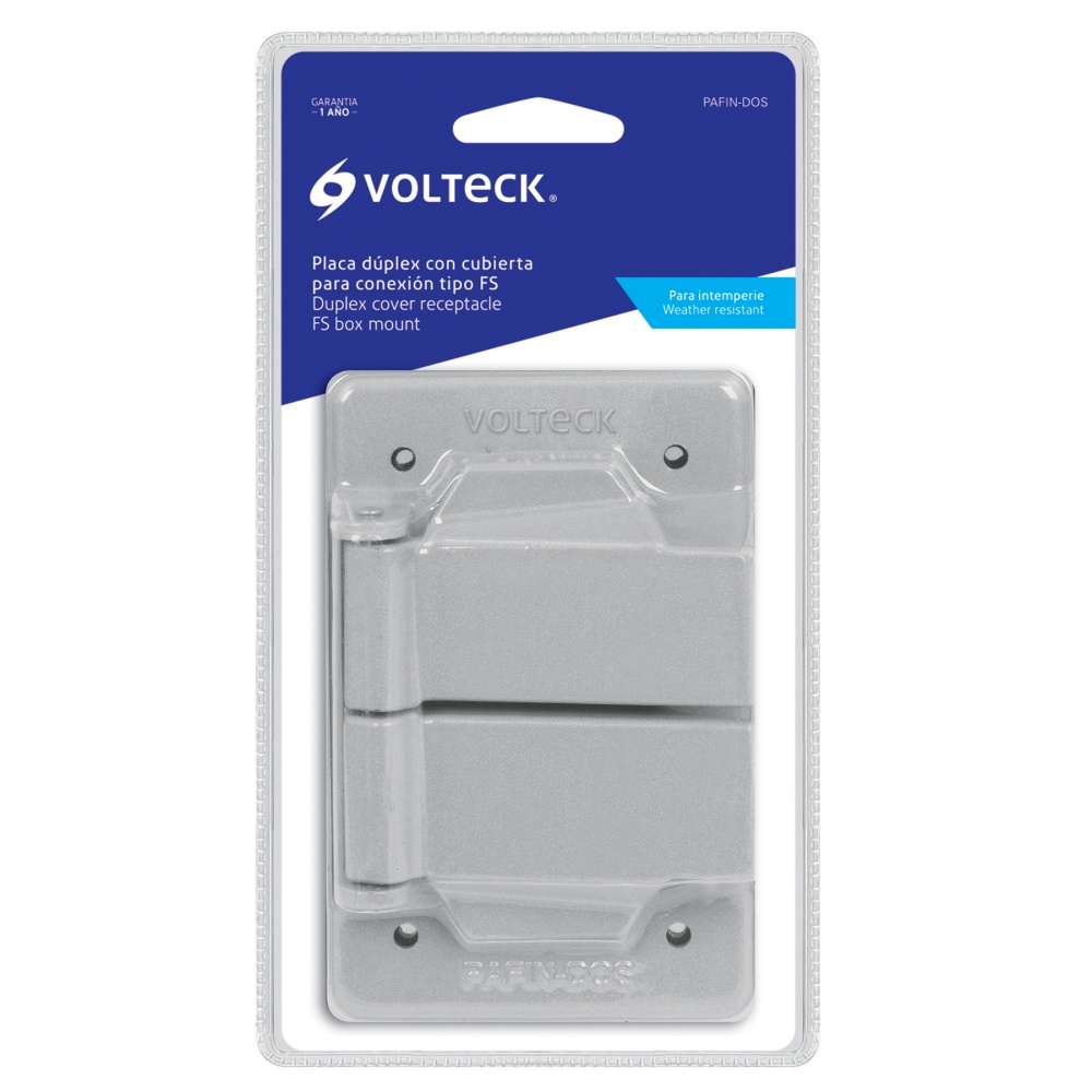 Volteck Placa tipo FS, 2 Puertos, Aluminio | Cyberpuerta.mx