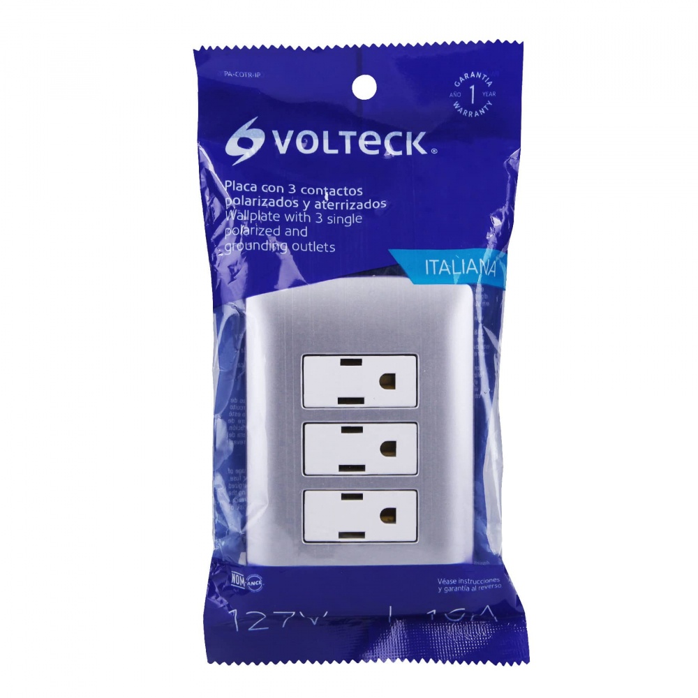 Compra Volteck Placa Armada, 3 Puertos, Plata 46476 | Cyberpuerta.mx