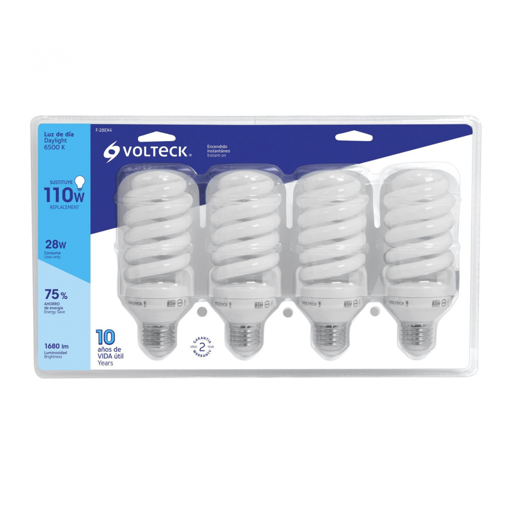 Compra Volteck Foco LED F-28EX4, Luz Fría, Base E26, 28W, 46851 ...