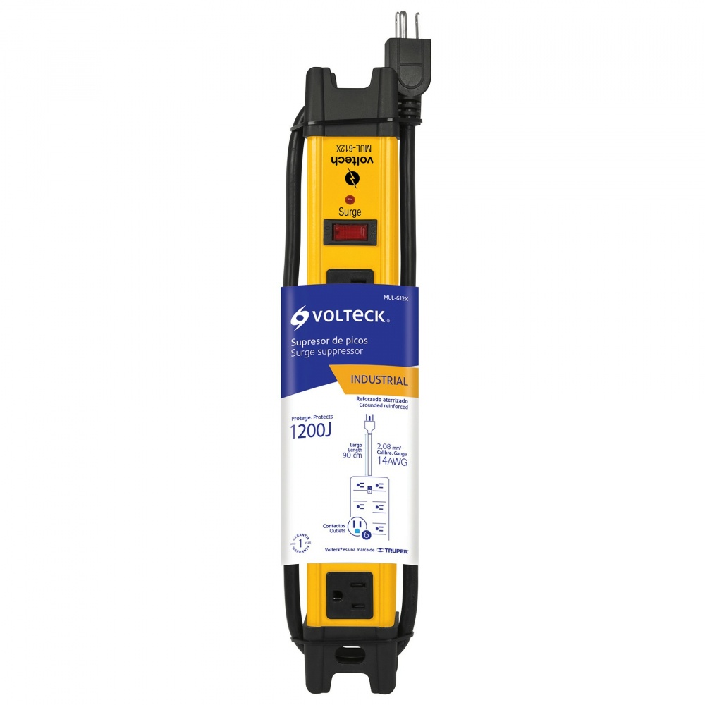 Compra Volteck Multicontactos Industrial, 6 Contactos, 125V 48186 ...