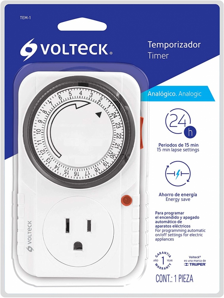 Compra Volteck Temporizador TEM-1 para Equipos Electrónicos 48385 ...