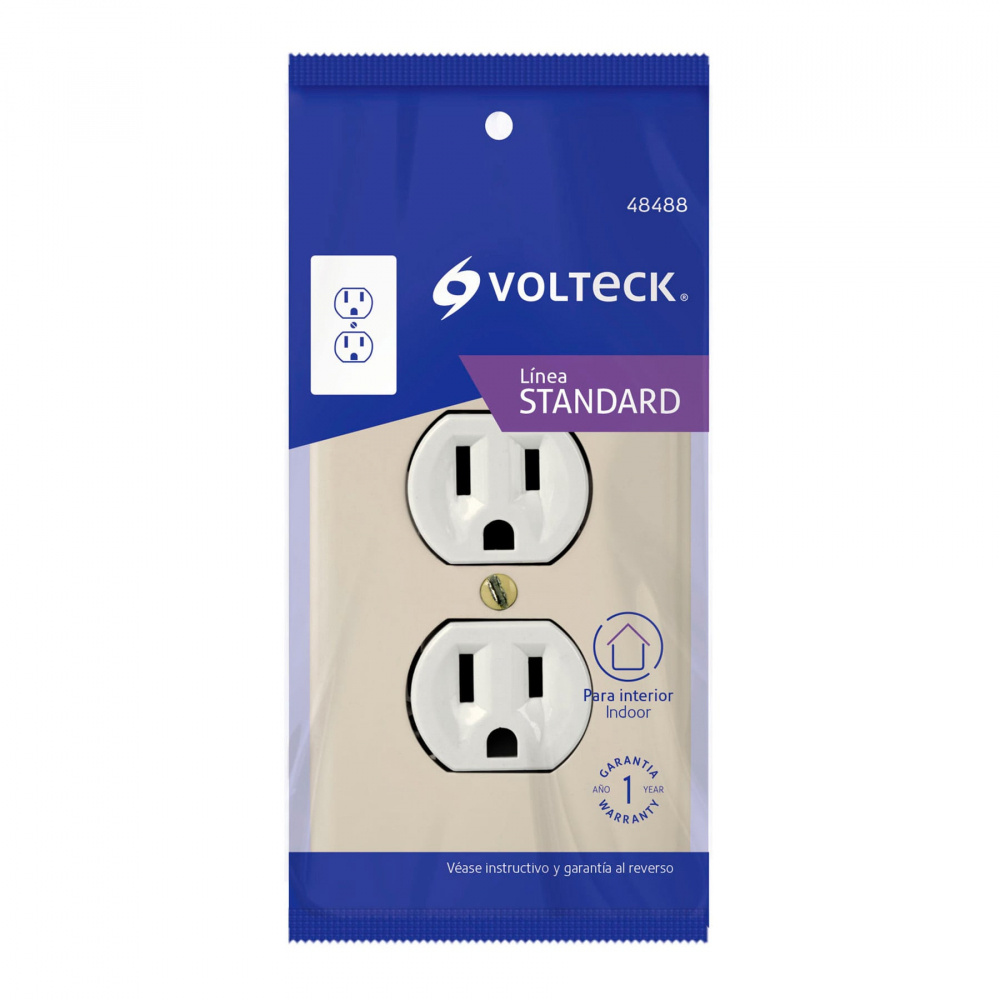 Compra Volteck Placa Armada, 2 Contactos Polarizados, Marfil 48488 ...