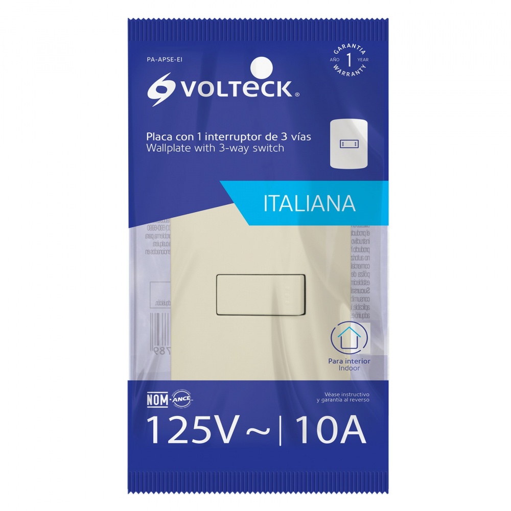 Volteck Placa Armada, 1 Interruptor, Marfil | Cyberpuerta.mx